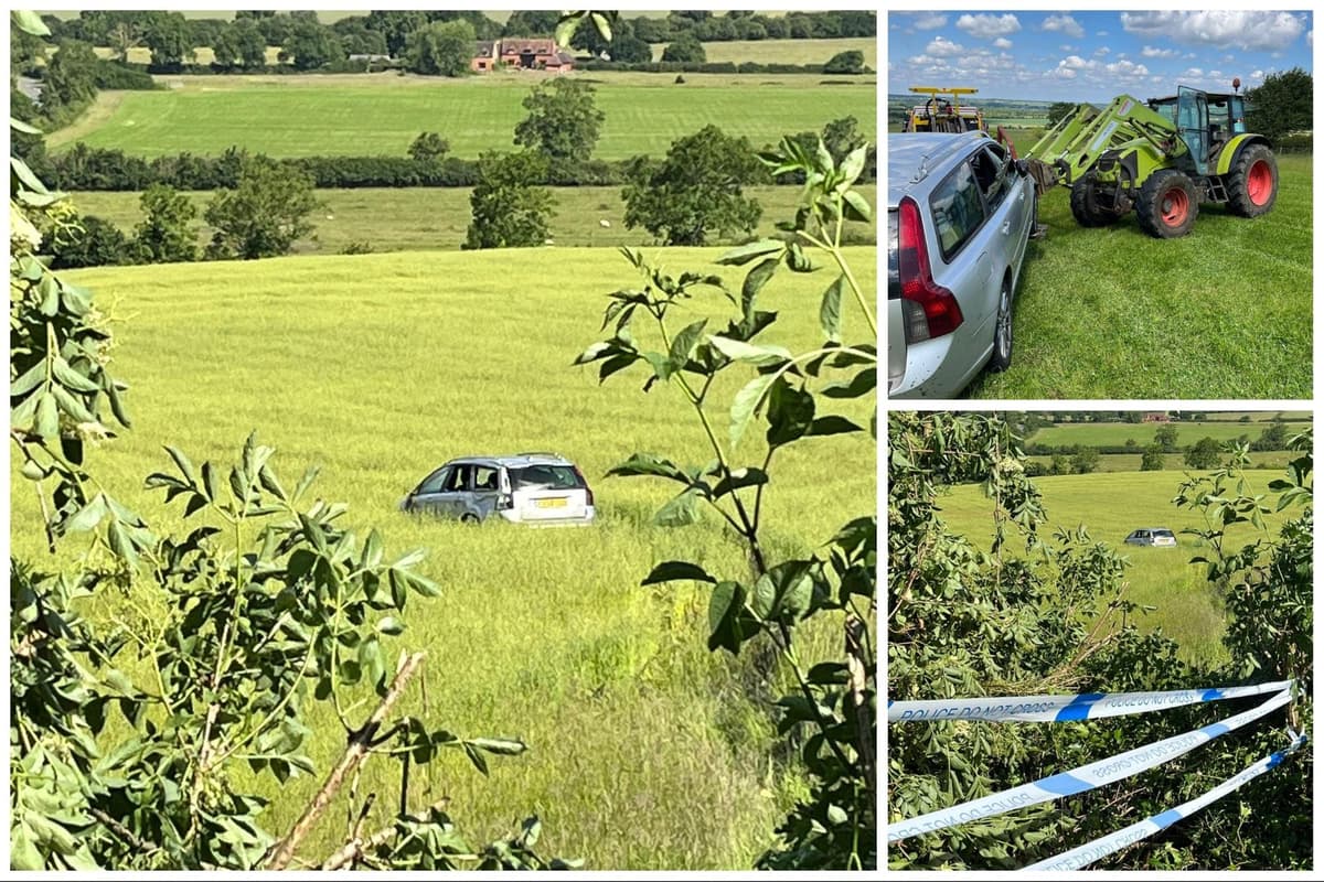 This Car Had To Be Recovered By A Tractor After Suspected Drink Driver
